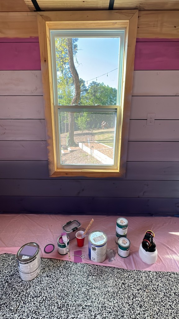 Ombre Pink Purple Wall Finish Paint